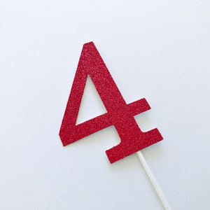 4th Birthday Cake Topper, Fourth Birthday, 4 Cake Topper, 4 Birthday ...