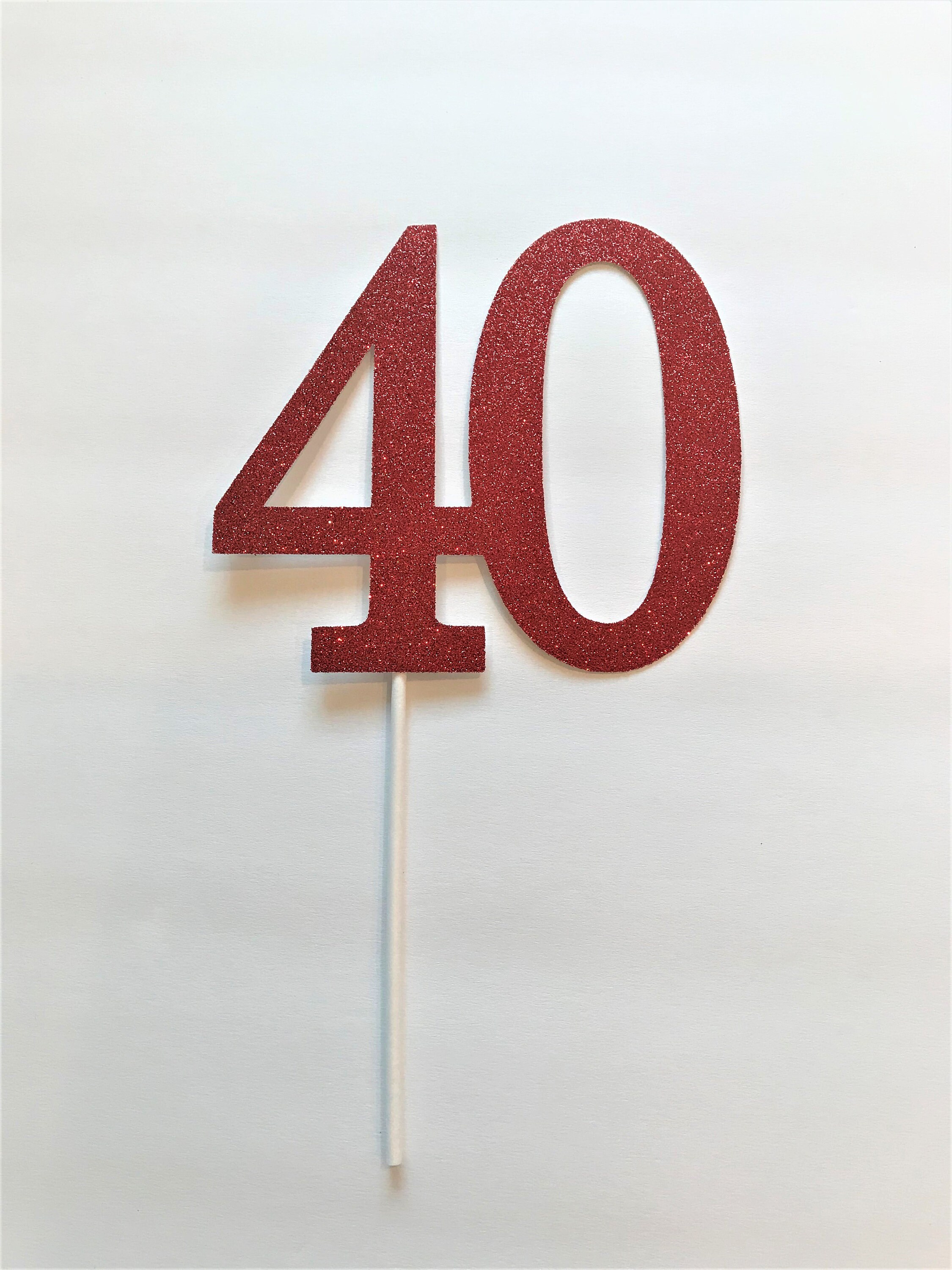 40th Birthday Cake Topper 40th Cake Topper 40 Birthday Cake - Etsy