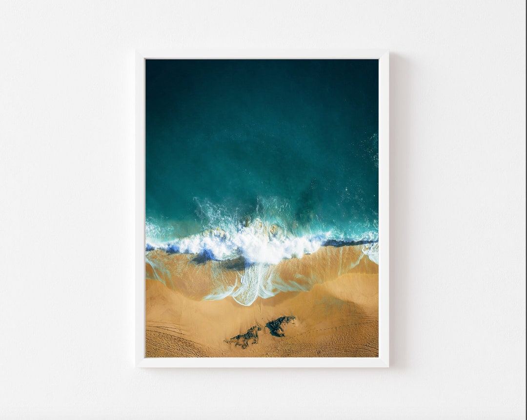 Impresión de playa con drones, decoración de playa, arte de pared de ...