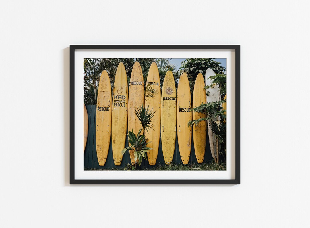 Surf Board Decor, Surfboard Prints, Surf Board Wall Art, Surf Poster ...