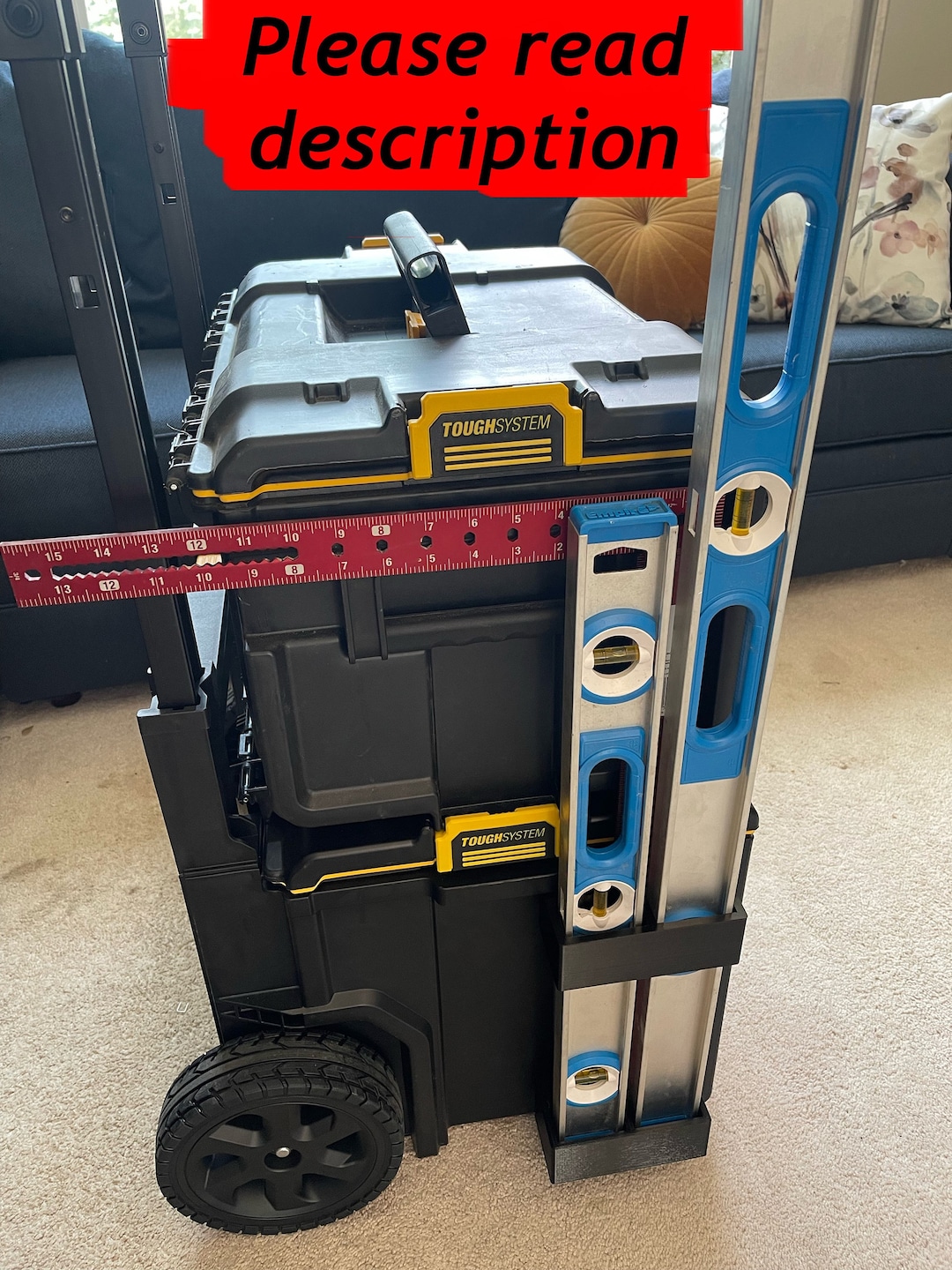 Dewalt Packout 3d Print Large Duel Level Holders & Framing Sq Holder - Etsy