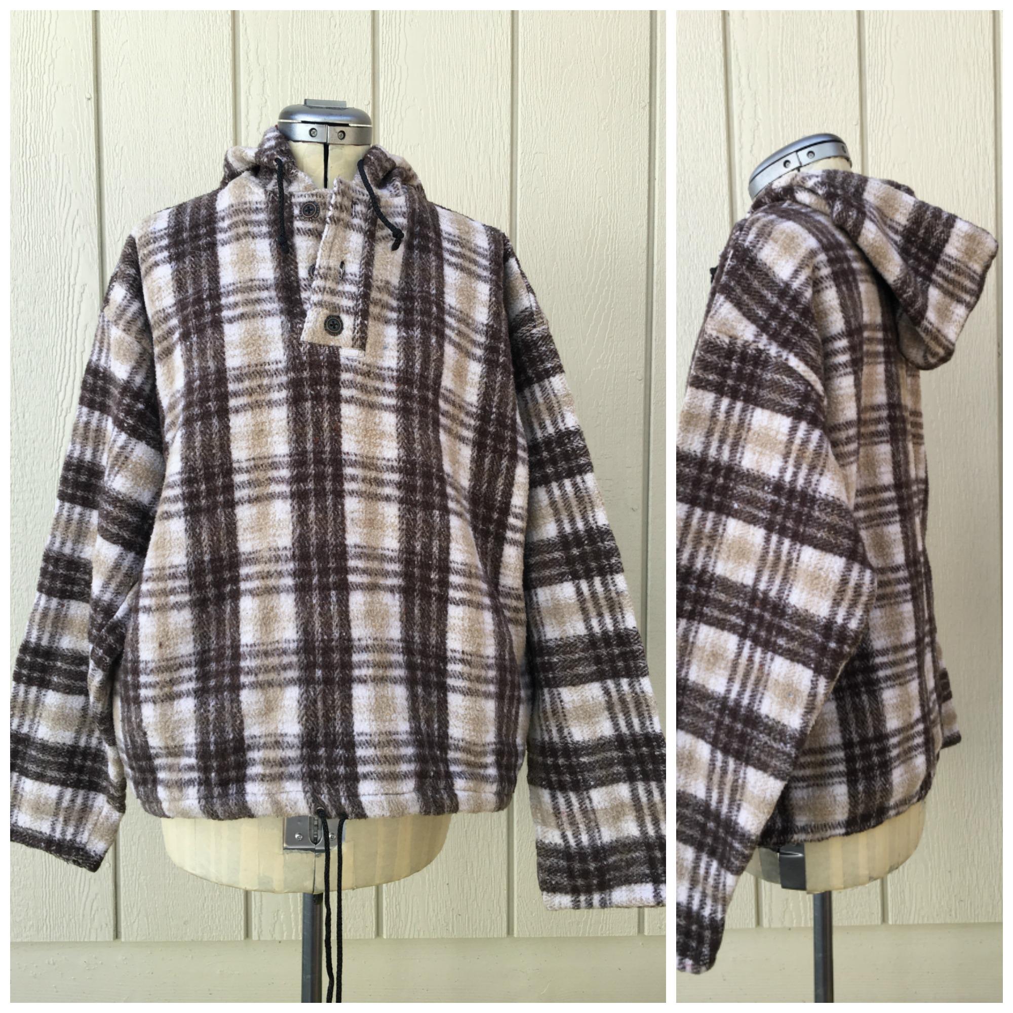 Plaid Baja Hoodie - Etsy Plaid Baja Hoodie - Etsy
