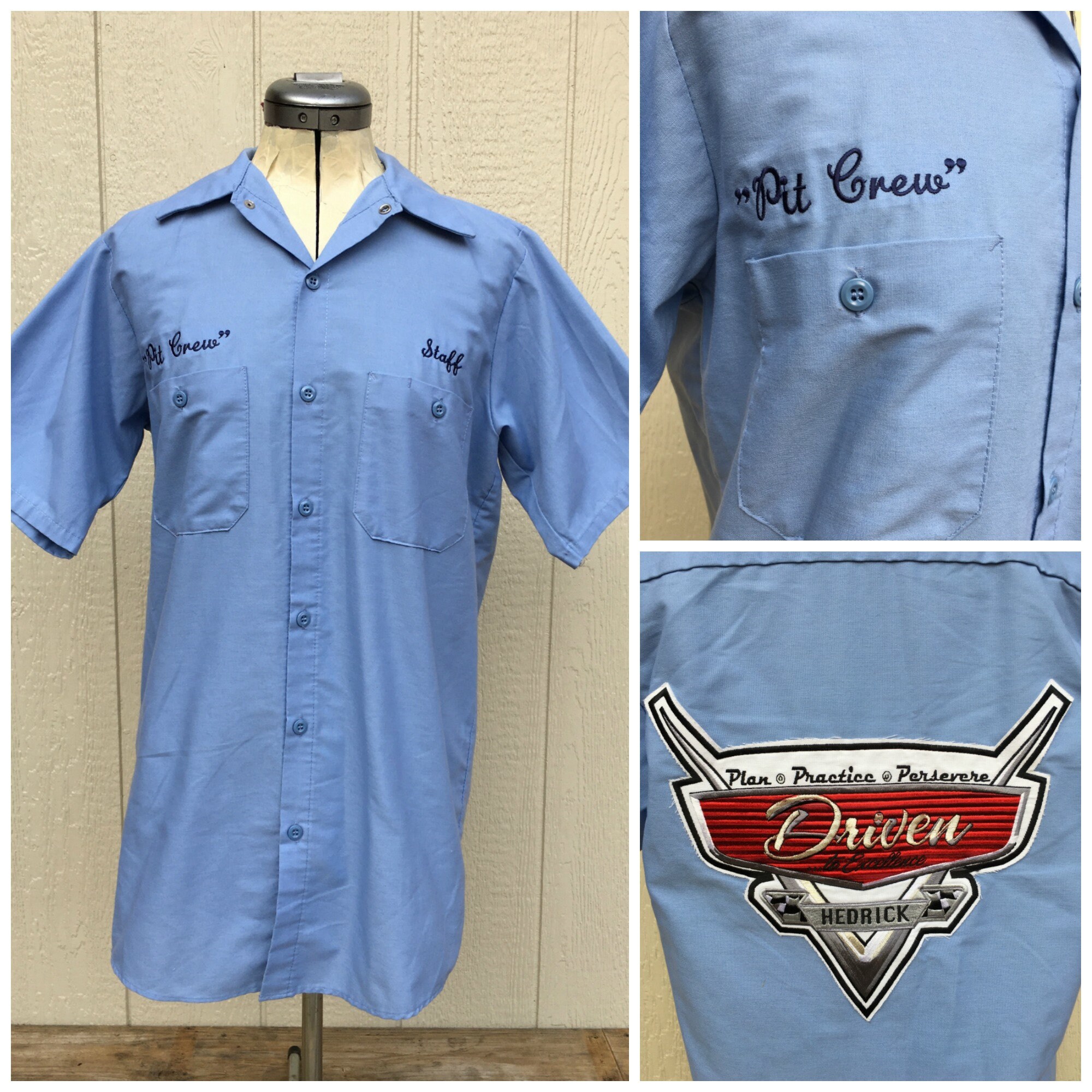 Vintage Pit Crew Uniform Shirt S/M Embroidered Patch - Etsy