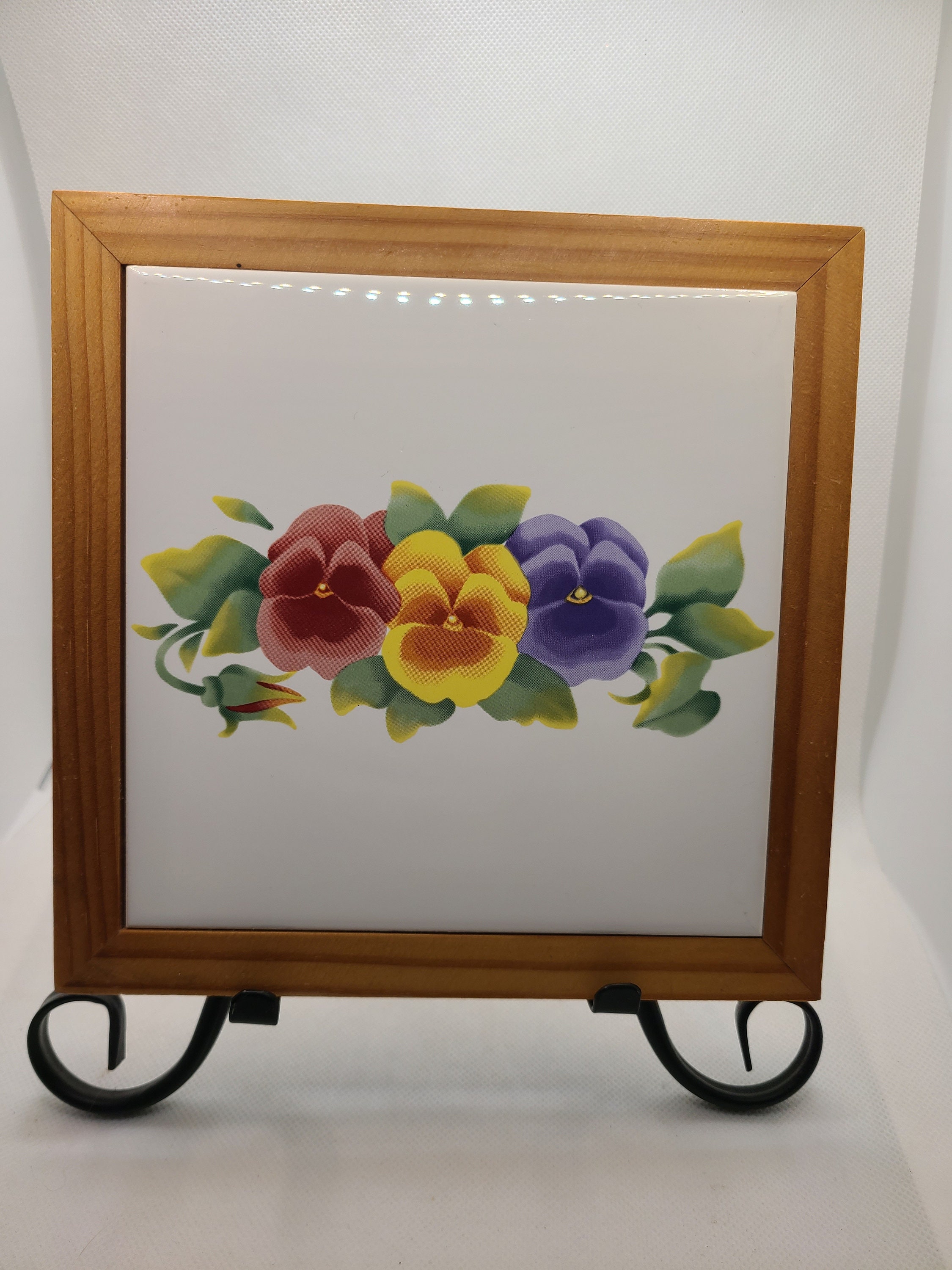 RARE Corelle Summer Blush Pansy Ceramic Trivet - Etsy