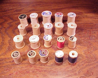 Vintage Wooden Thread Spools - Etsy