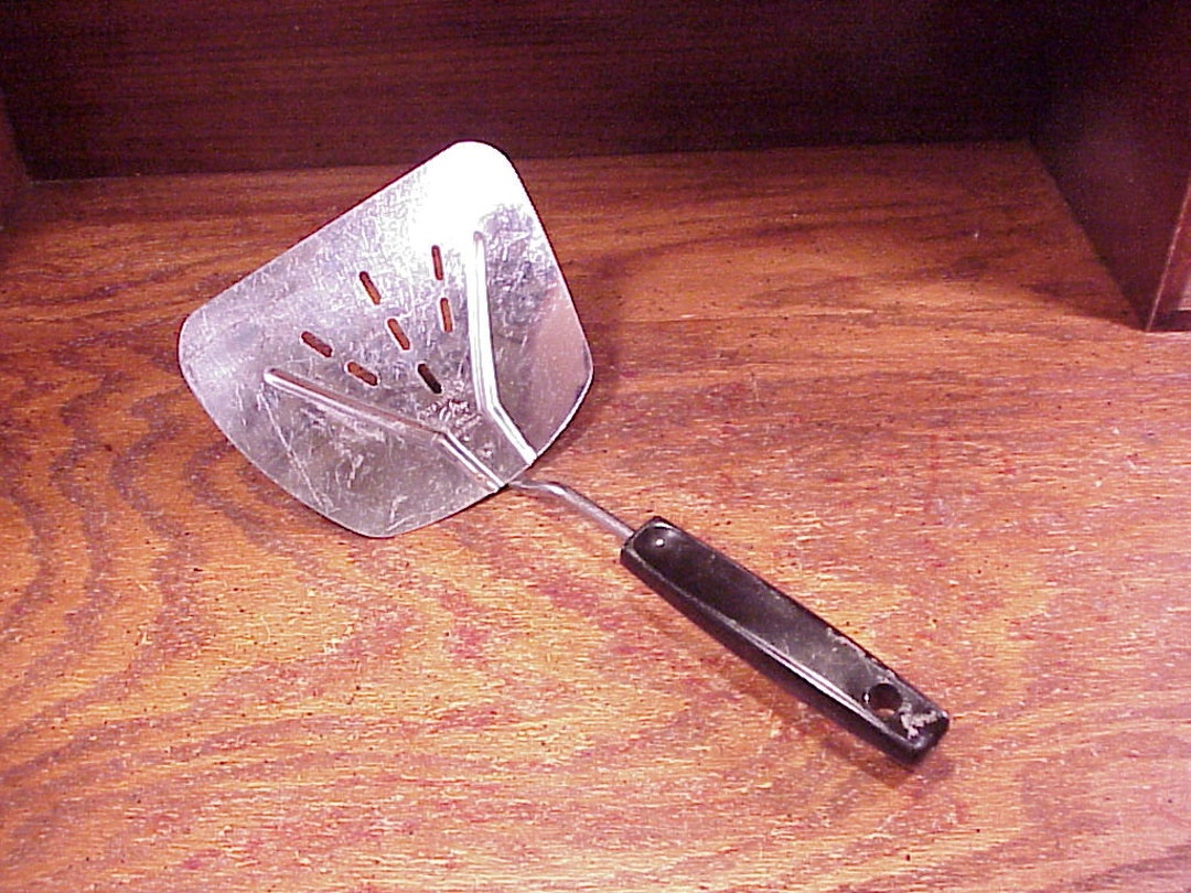 Vintage Foley Wide Spatula, With Black Plastic Handle, Old Kitchen ...