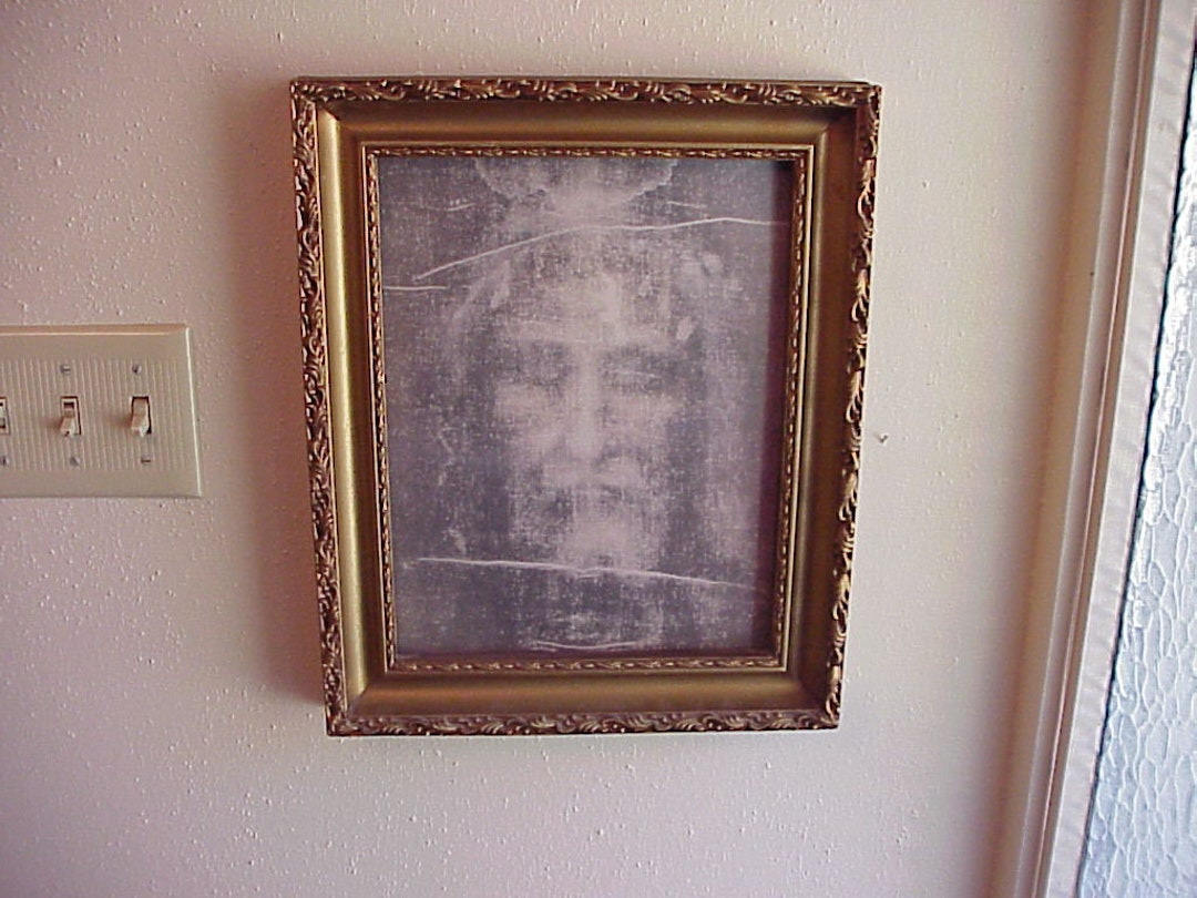 Vintage 1982 Vari-vue Lenticular Shroud of Turin, Jesus Framed Large ...