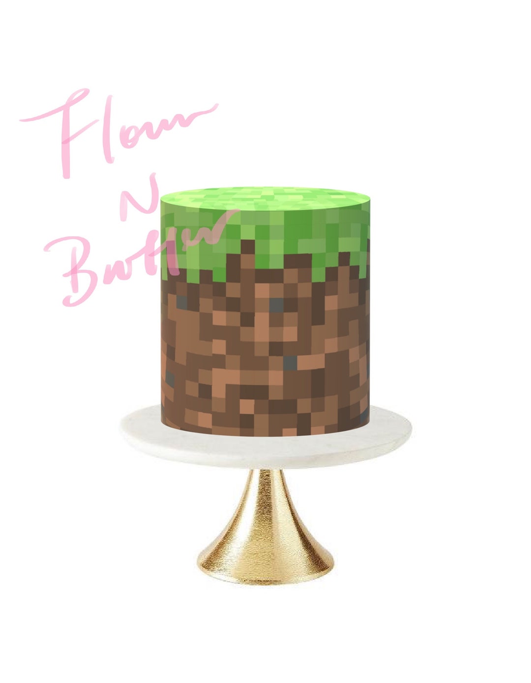 Minecraft Edible Icing Cake Wrap - Minecraft Cake Theme - Etsy