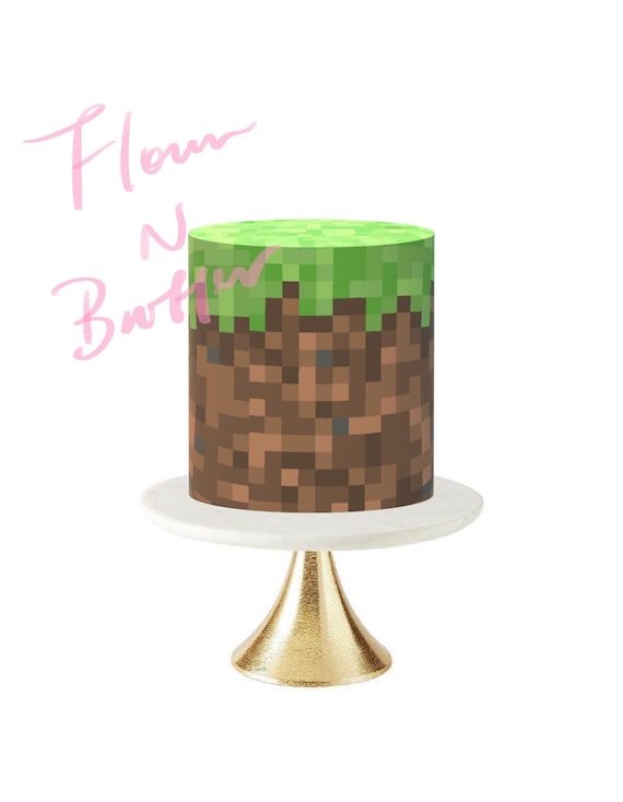 Minecraft Edible Icing Cake Wrap Minecraft Cake Theme - Etsy