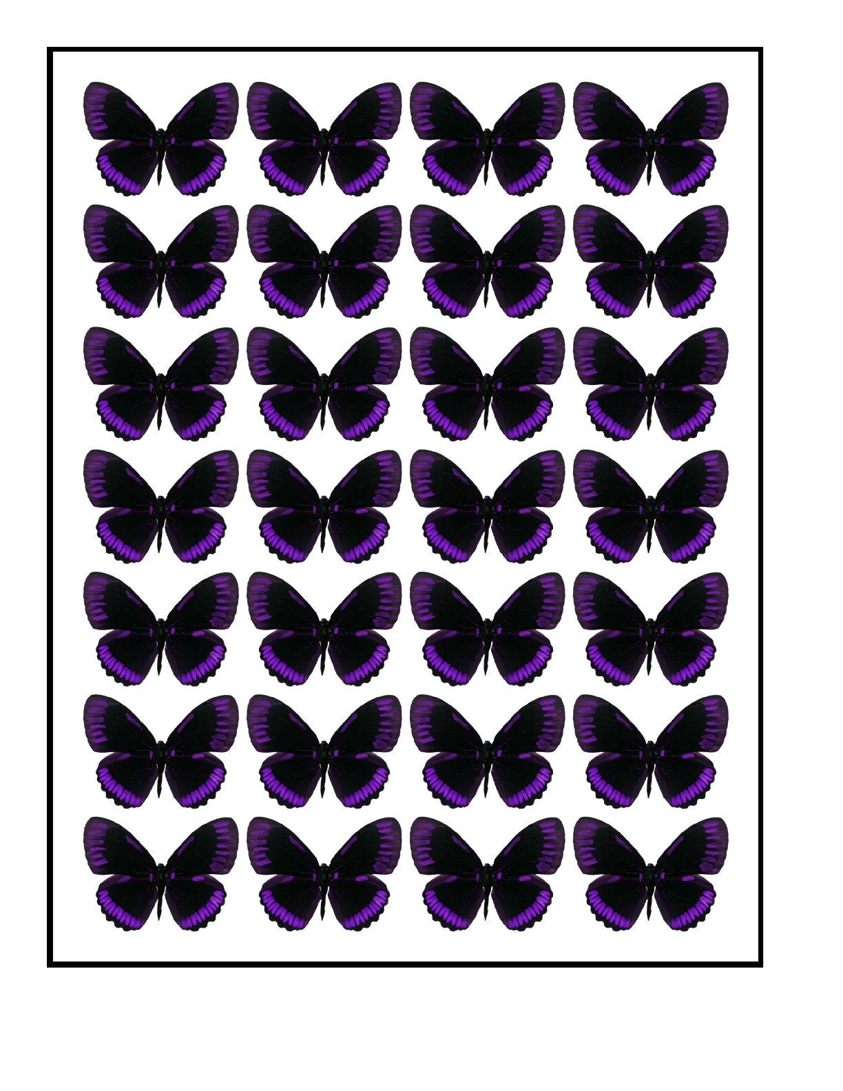 Mariposa de oblea precortada comestible Akuma Ladybug Black Butterfly ...