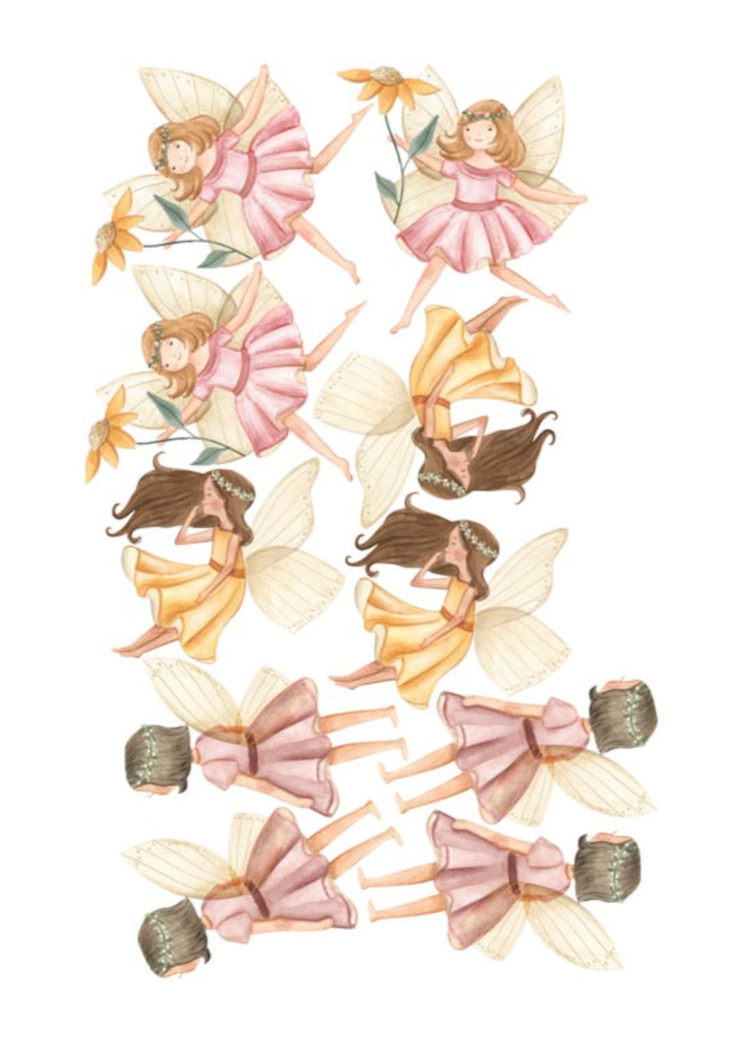 Pre Cut Edible Wafer Fairy, Fairy Topper, Edible Fairy - Etsy
