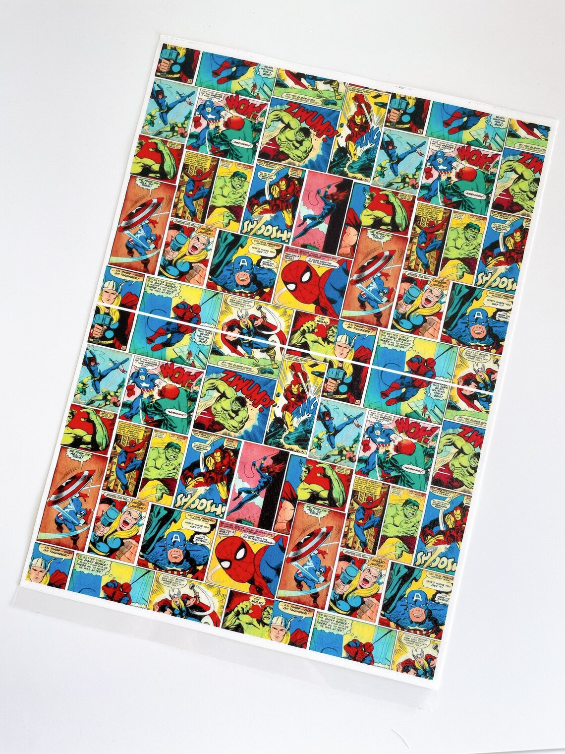 A4 Edible Icing Cake Wrap Superheros Comic Strips | Etsy