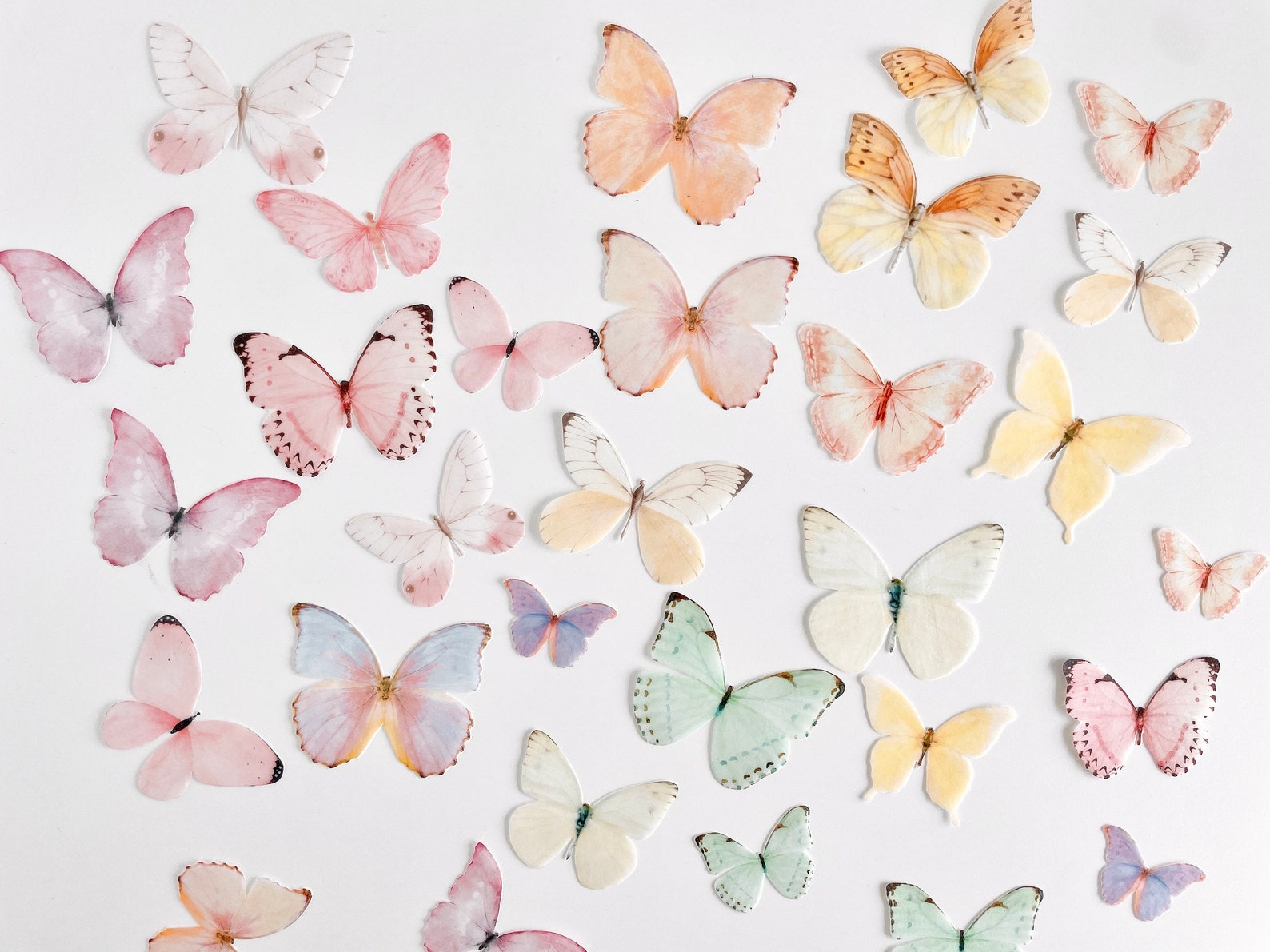 Pack of 32 3-5cm Pre-cut Edible Wafer Paper Butterfly - Etsy Australia