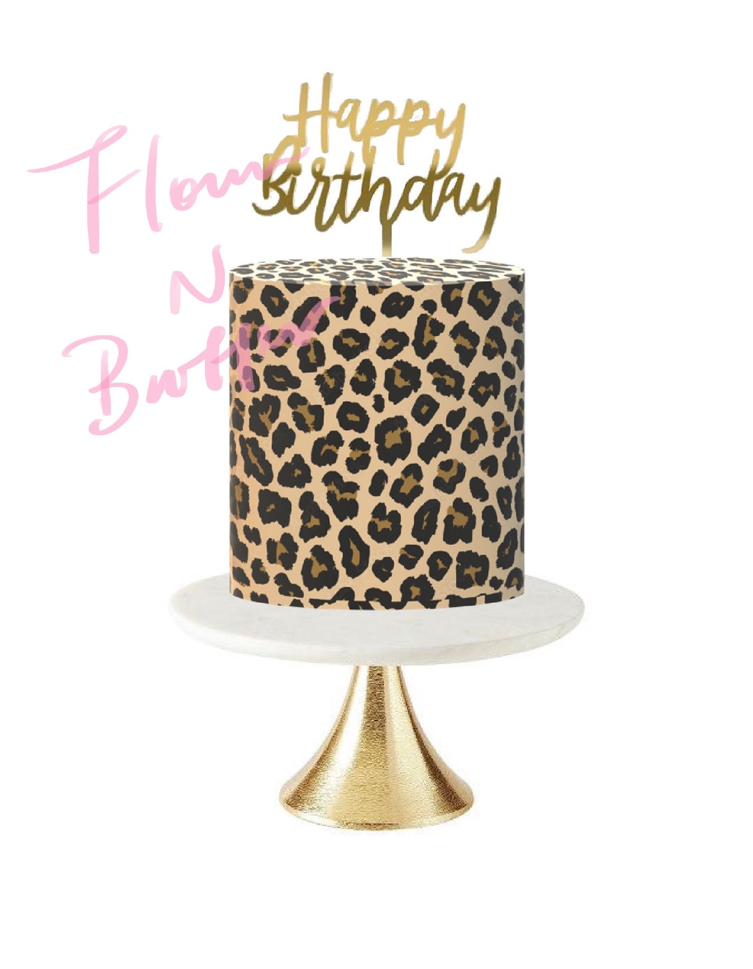 Edible Icing Cake Wrap - Leopard Print - Etsy