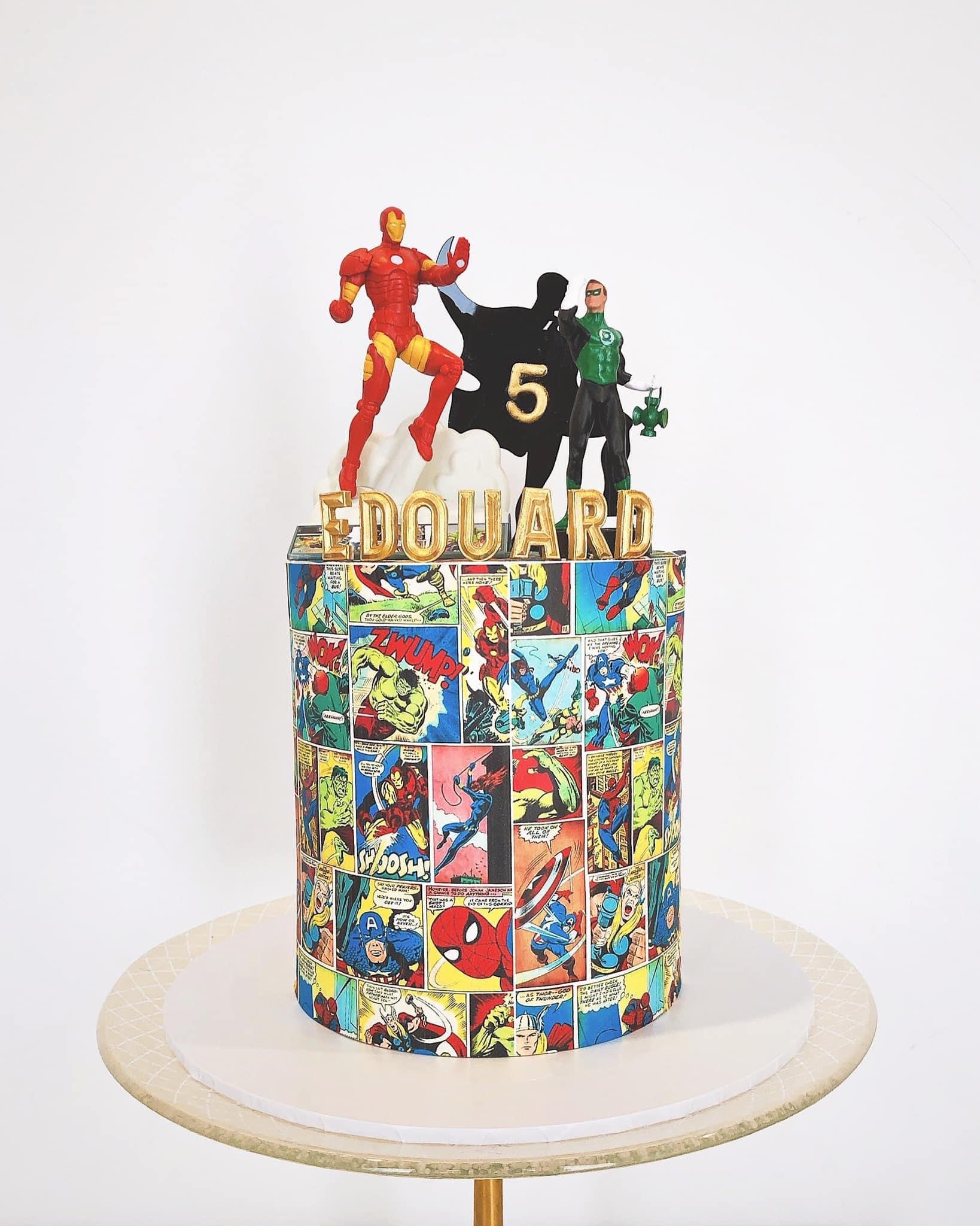 A4 Edible Icing Cake Wrap Superheros Comic Strips | Etsy