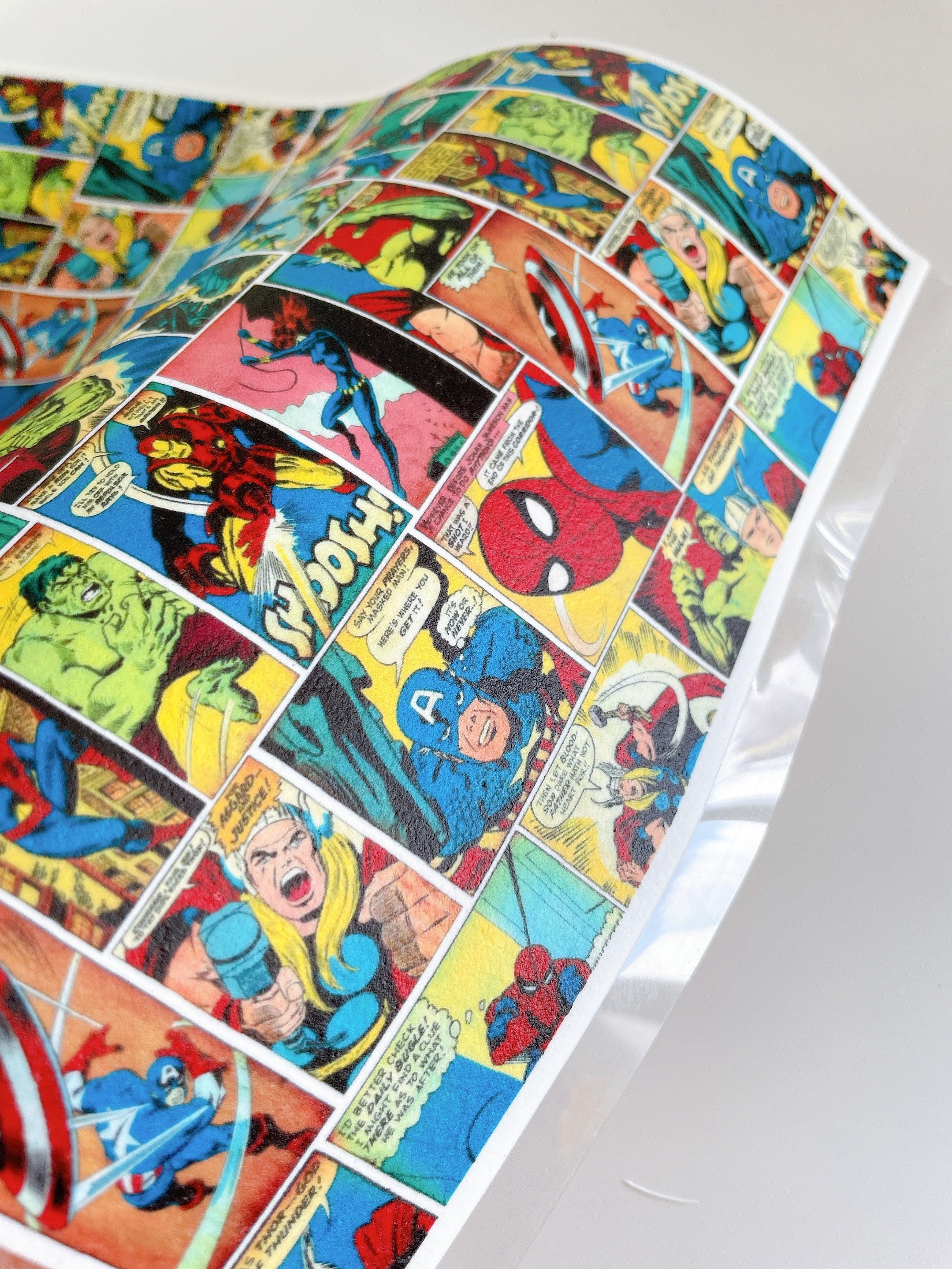 A4 Edible Icing Cake Wrap Superheros Comic Strips | Etsy