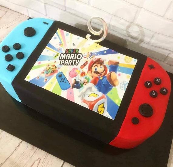 Nintendo Switch Inspired Edible Icing Cake Wrap Pre Cut - Etsy