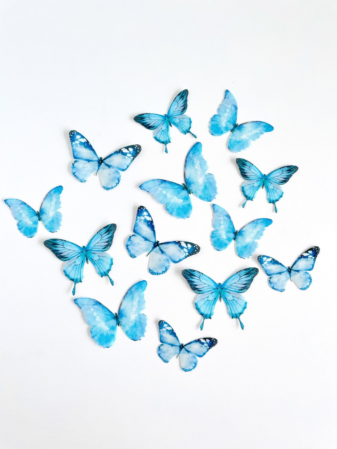Edible Pre-cut Wafer Butterfly - Watercolor Wafer Butterfly Blue - Etsy