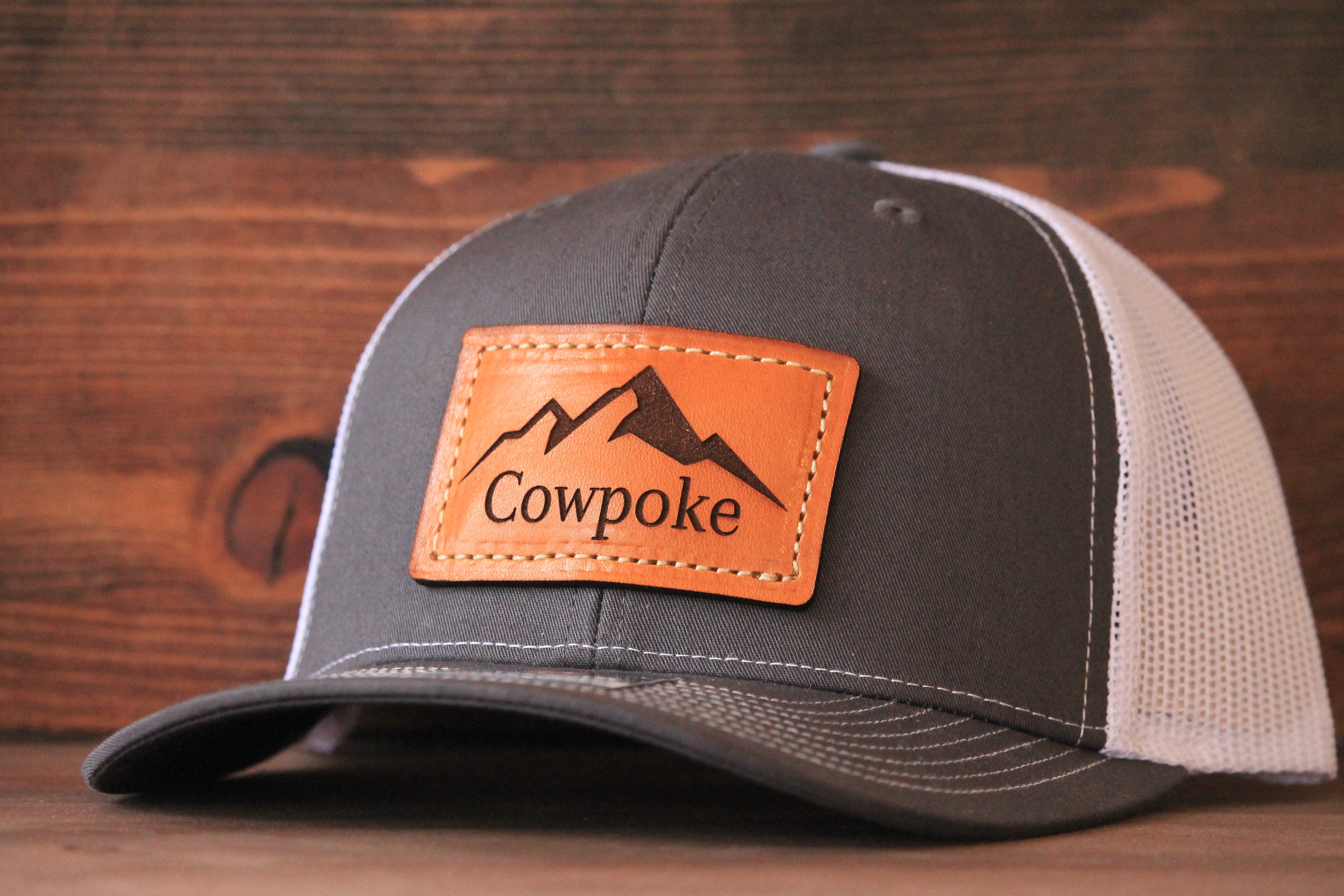 Cowpoke Leather Patch Hat - Etsy