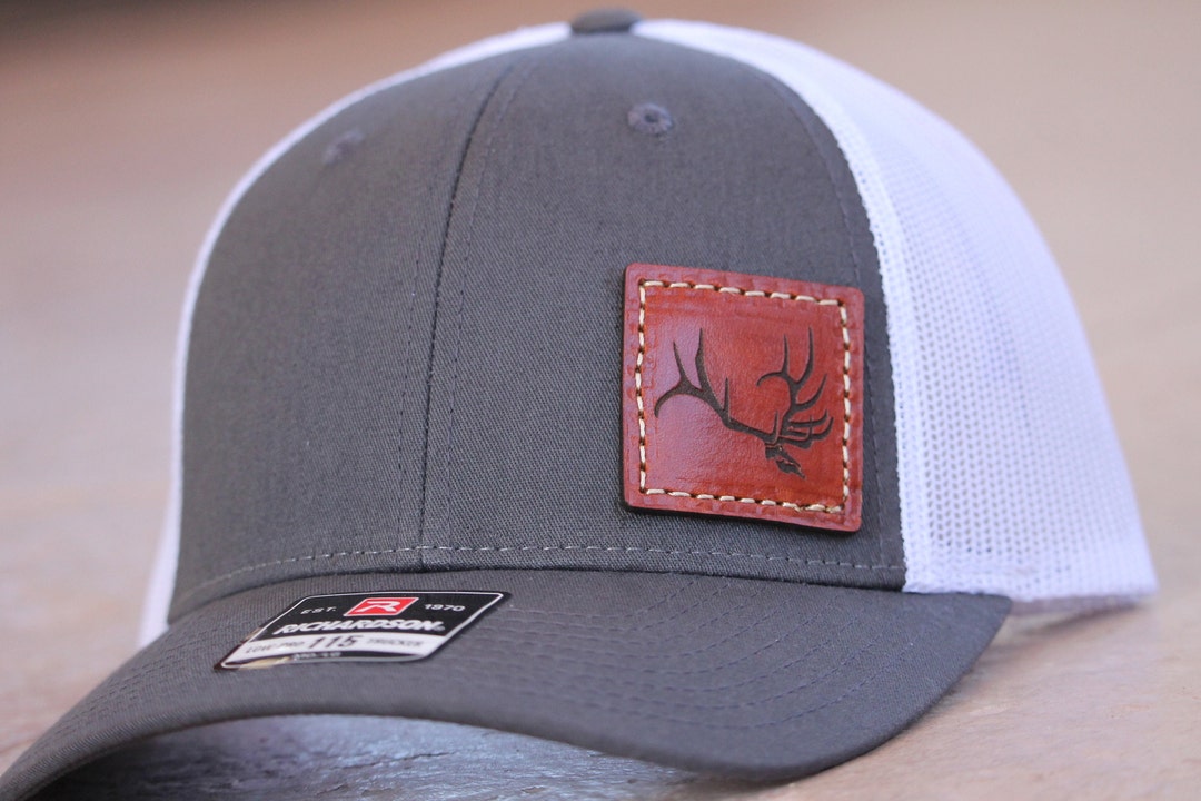 Elk Skull Leather Patch Hat - Etsy