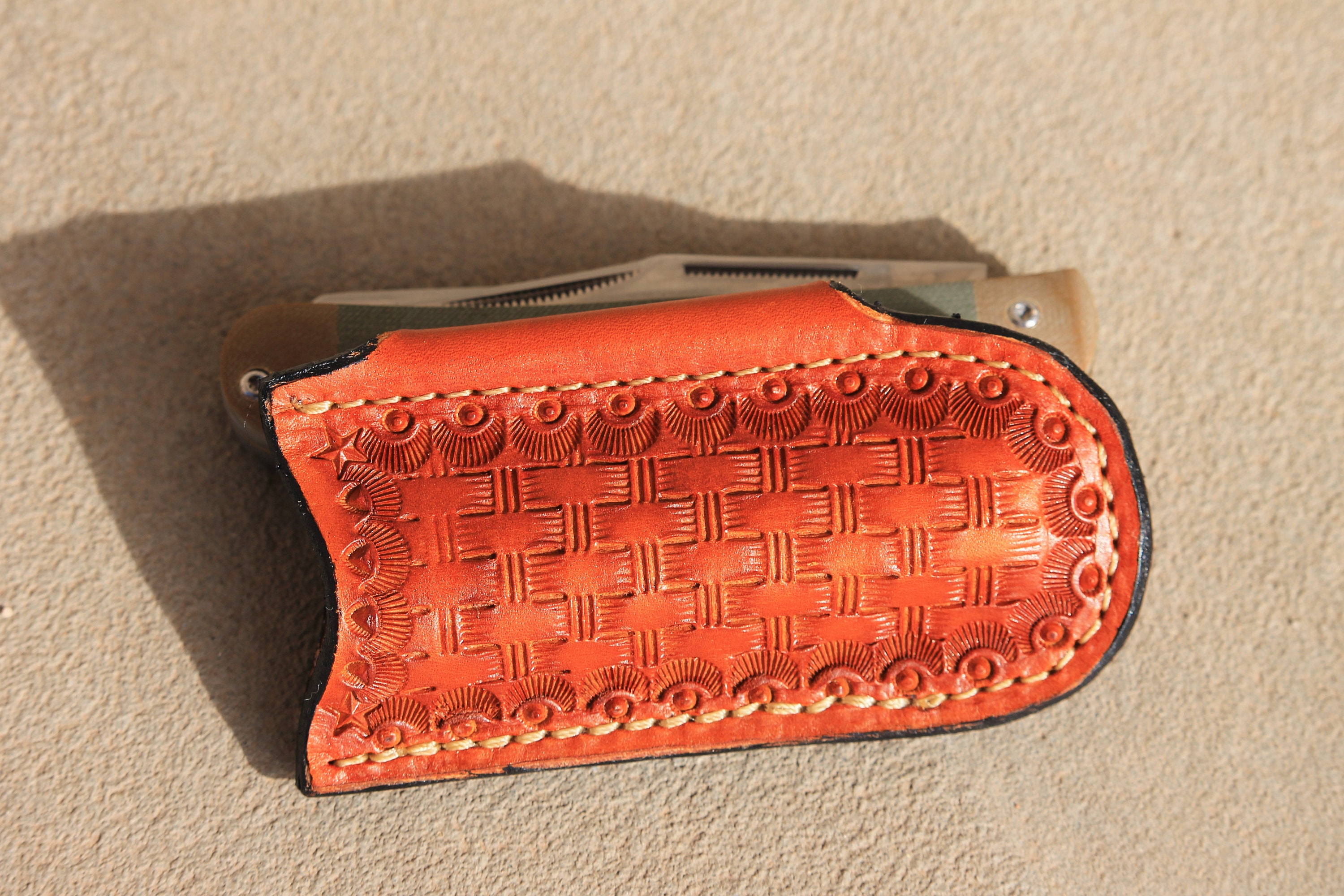 Sideways Knife Sheath and Knife Combo - Etsy