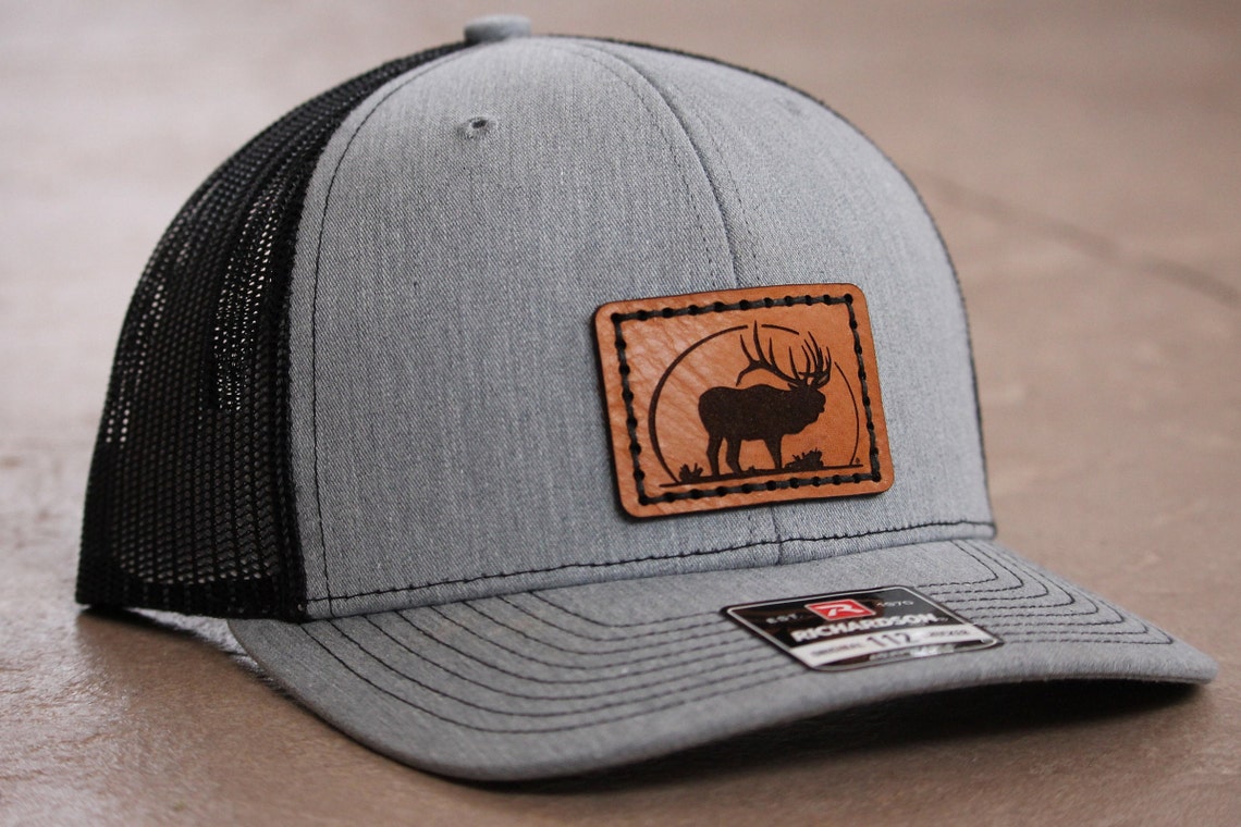 Elk Leather Patch Hat - Etsy