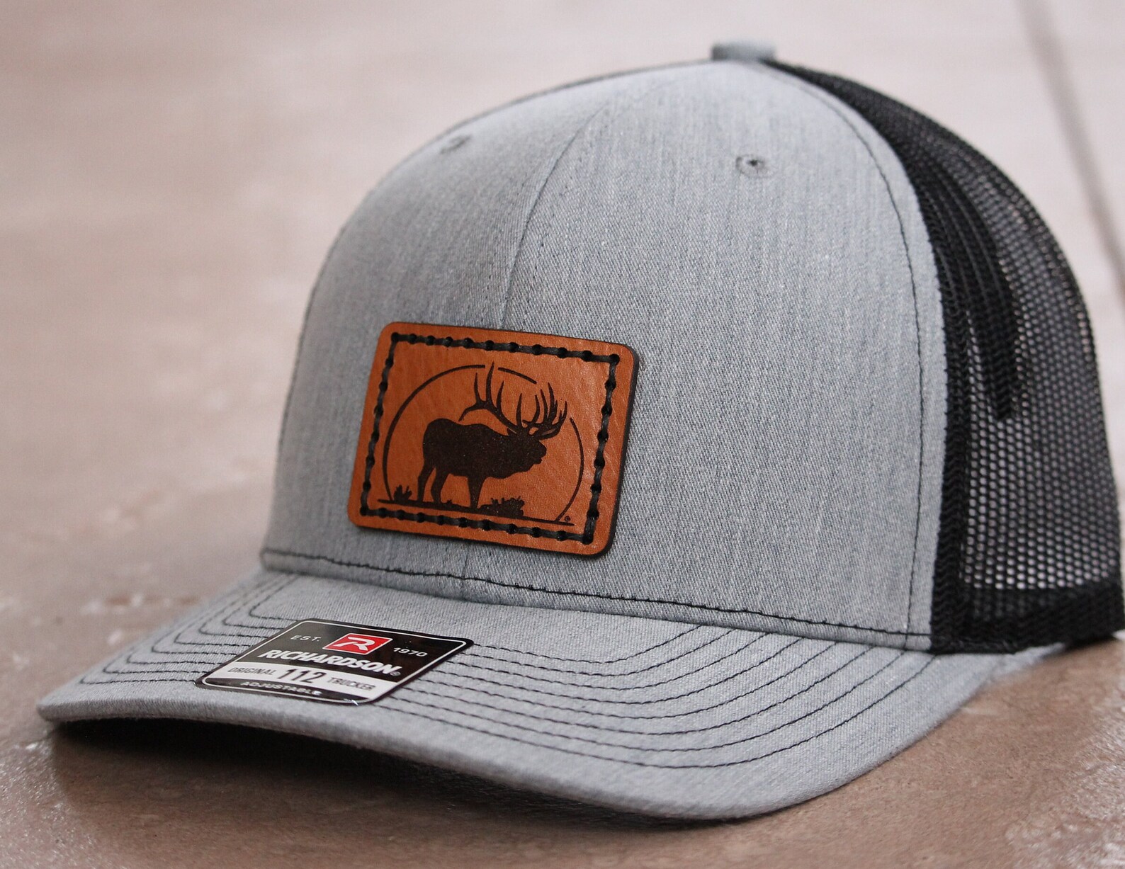 Elk Leather Patch Hat - Etsy
