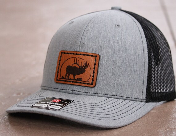 Elk Leather Patch Hat - Etsy