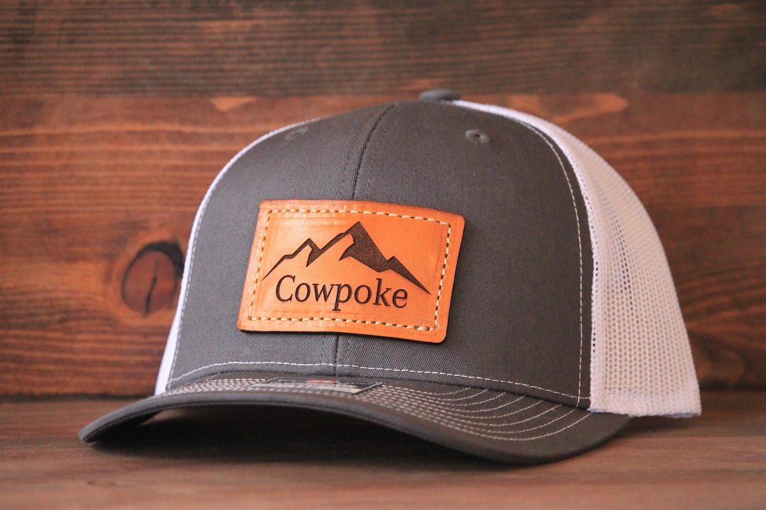 Cowpoke Leather Patch Hat - Etsy