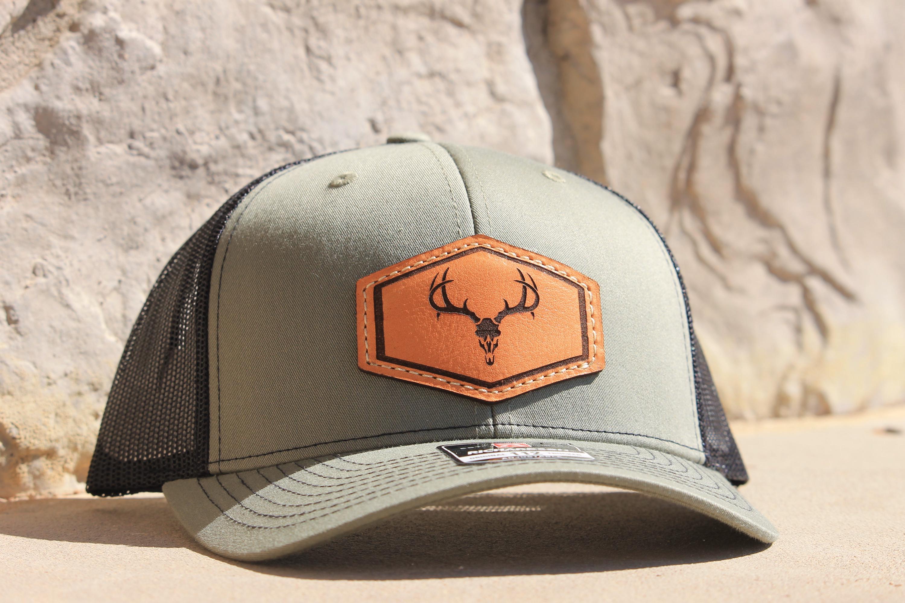 Deer Skull Leather Patch Hat - Etsy
