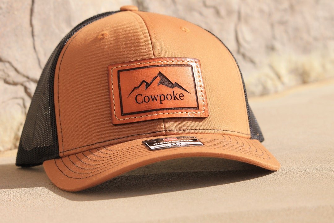 Cowpoke Leather Patch Hat - Etsy
