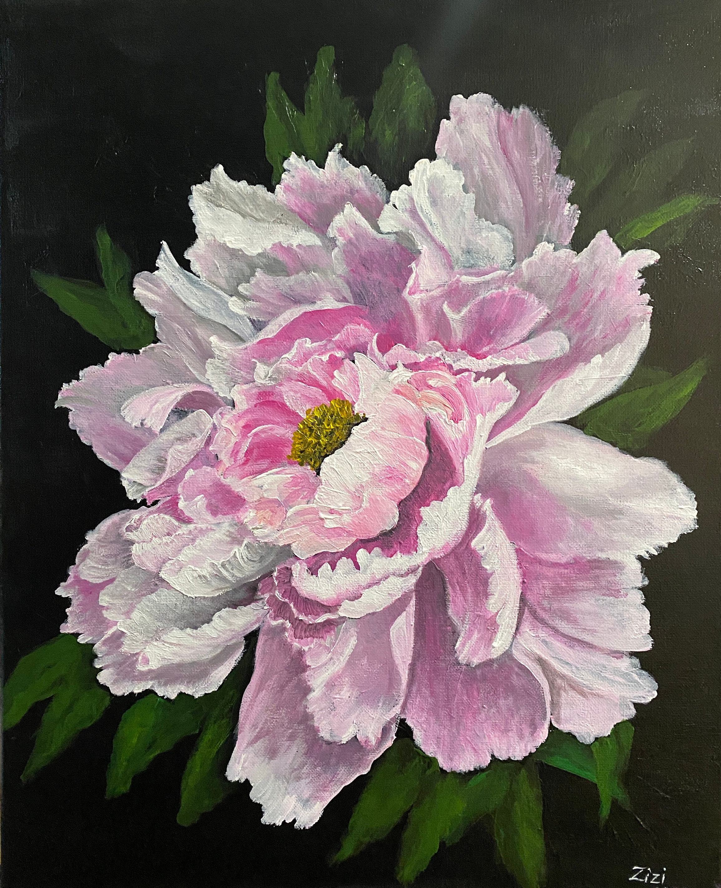 Custom Peony Painting Etsy