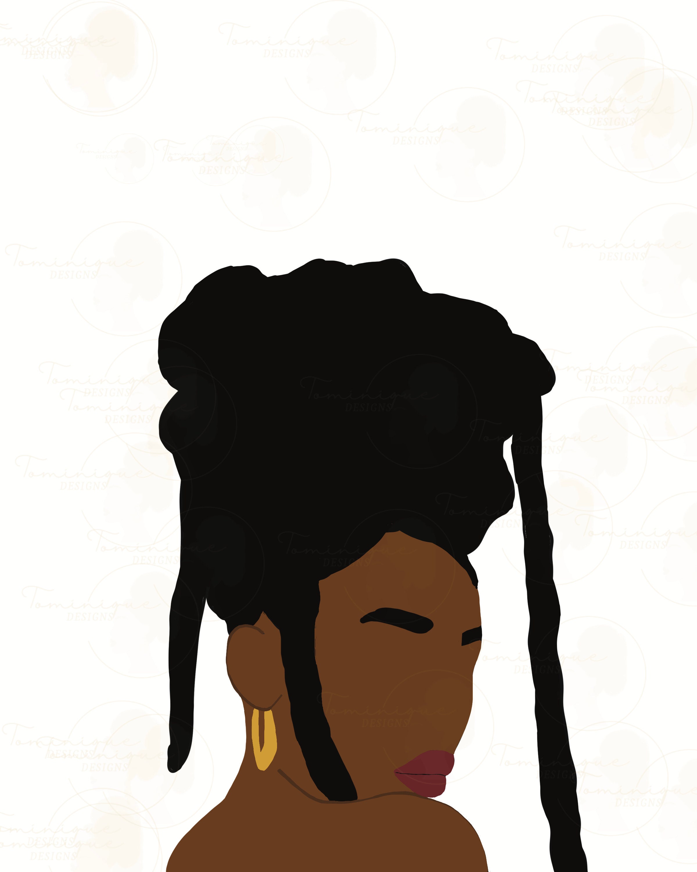 Loc Goddess PNG Black Woman PNG Locs - Etsy
