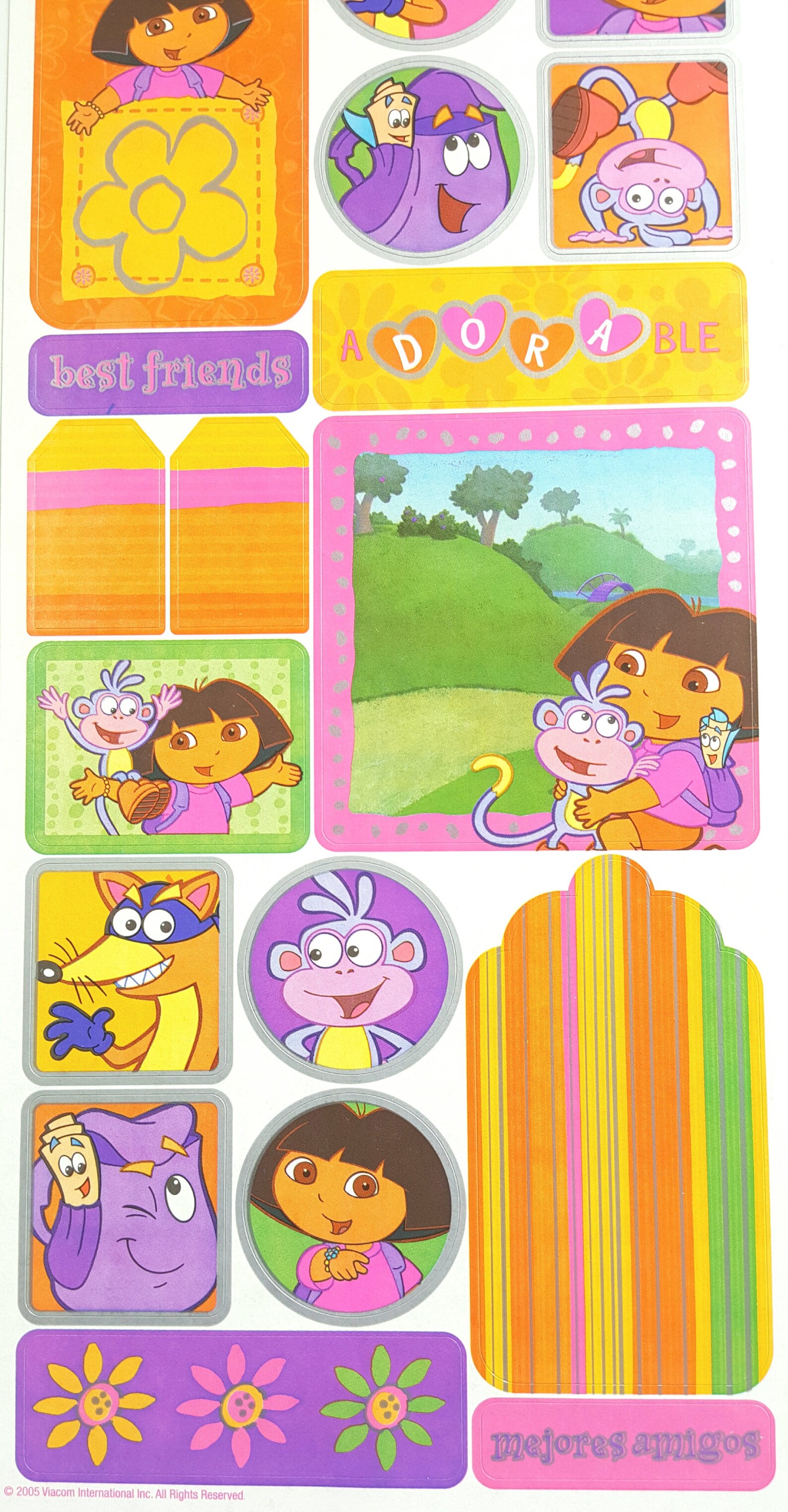 ON SALE Dora the Explorer Paper Scrapbook Stickers // Dora - Etsy