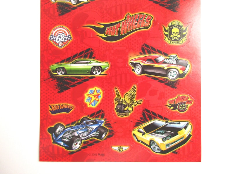 Hot Wheels Paper Stickers // Hot Wheels Birthday // Hot Wheels Party ...