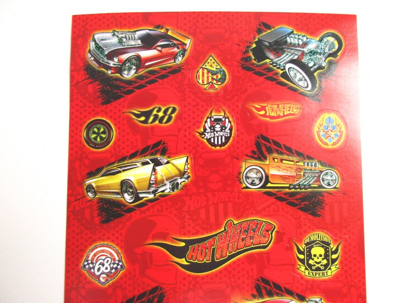 Hot Wheels Paper Stickers // Hot Wheels Birthday // Hot Wheels Party ...