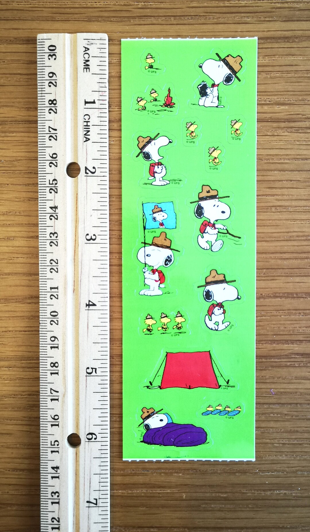 Sandylion Snoopy and Woodstock Camping Semi-glossy Stickers - 1 Sheet ...