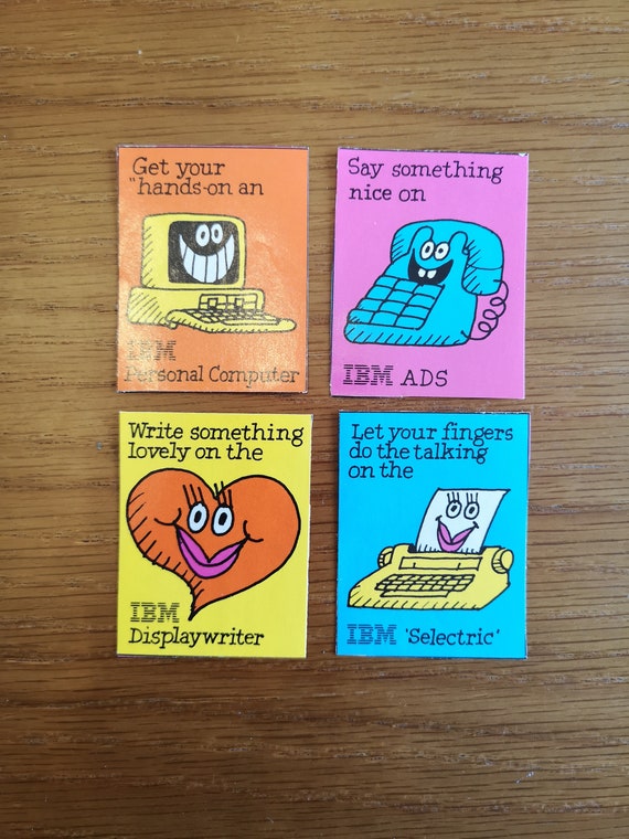 Rare Vintage IBM Stickers Set of 4 Stickers | Etsy
