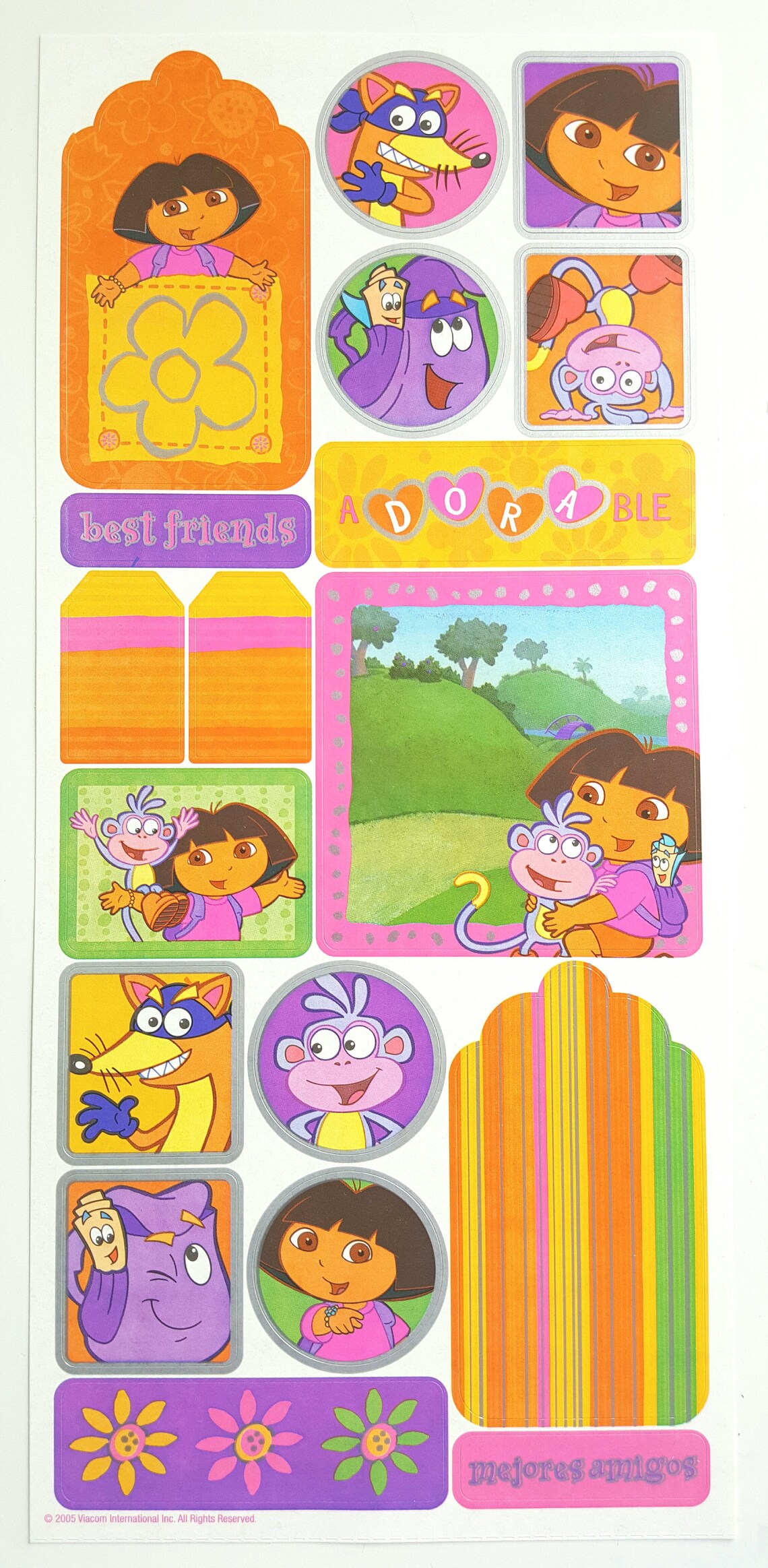 ON SALE* Dora the Explorer Paper Scrapbook Stickers // Dora the ...