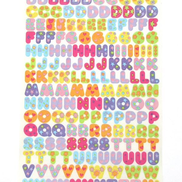 Alphabet Sheet Stickers - Etsy