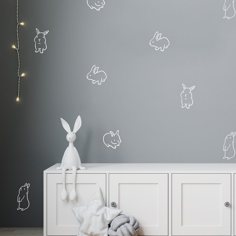 Bunny Wall Decal - Etsy