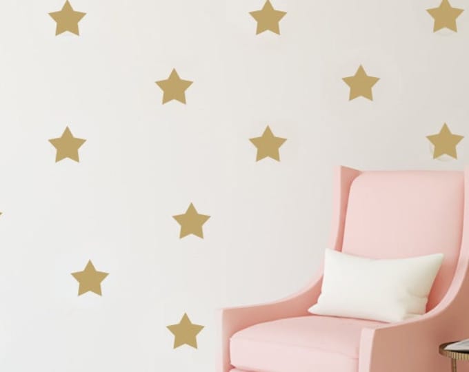 3 Size Stars Decal Gold Star Decals Black Star Decal Gold - Etsy