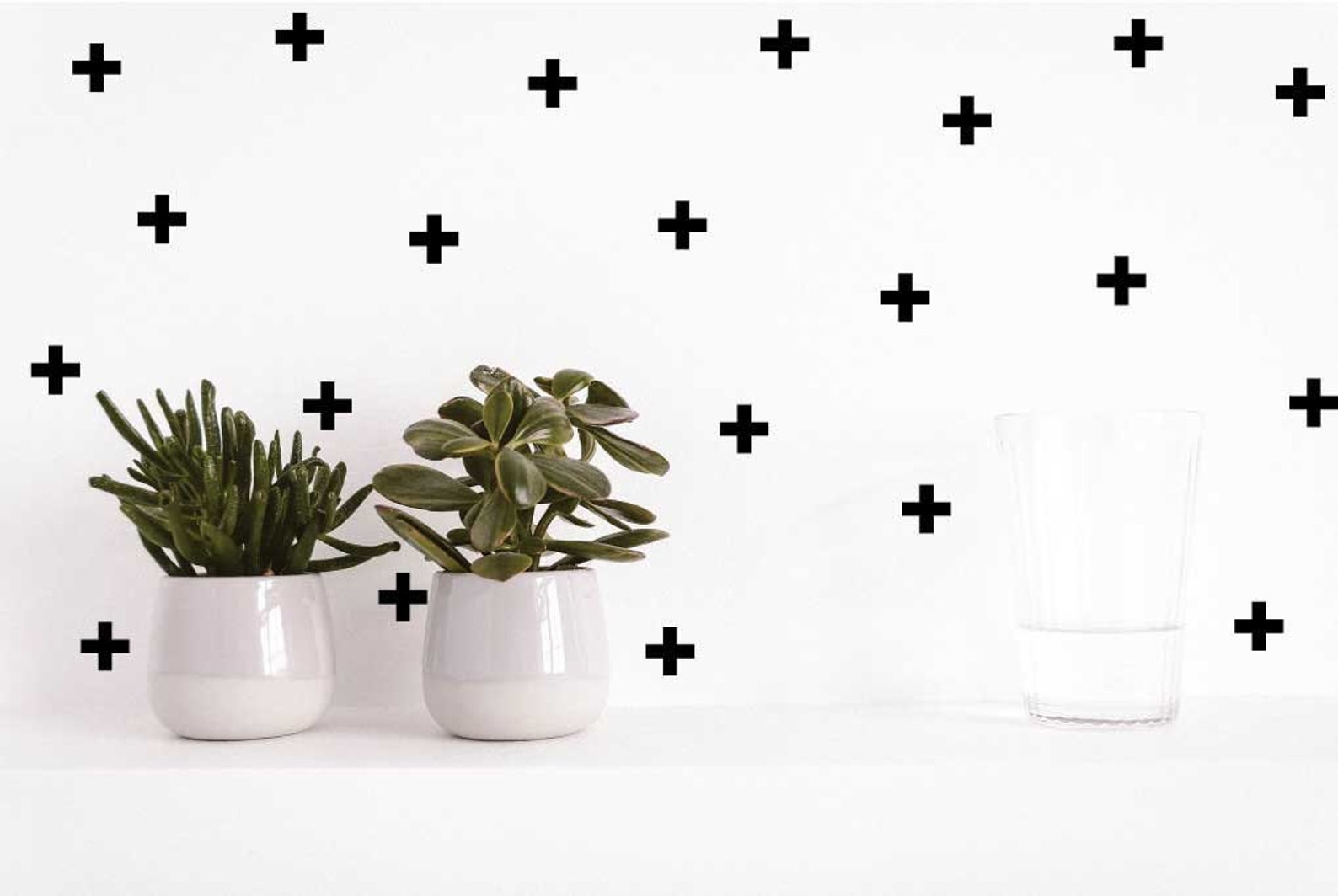 Plus Sign Decals, Cross Wall Decals, Simple Decal, Gold Decals, Wall ...