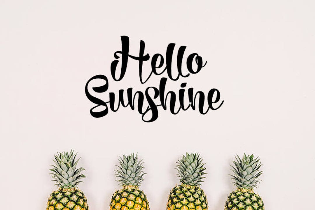 Hello Sunshine Decal, Summer Decal, Wall Decal, Sunshine Decal, Hello ...