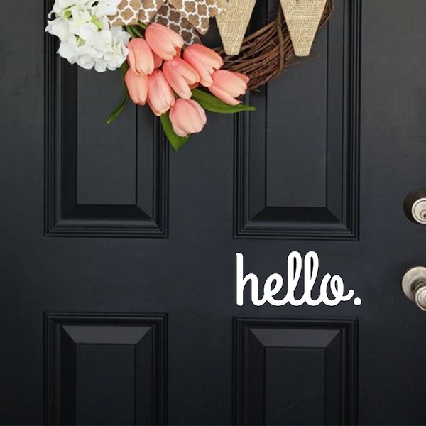 Hello Door Decal - Etsy
