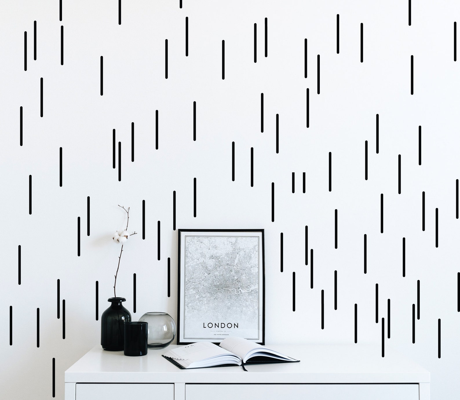 Line Wall Decals, Herringbone Wall Decals, Home Wall Decals, Nursery ...