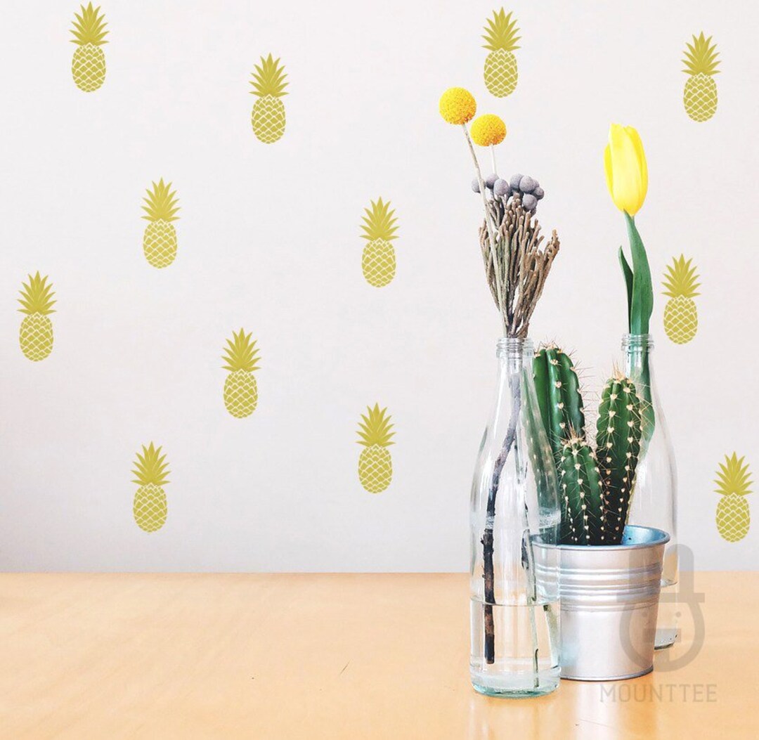 Pineapple Wall Decal, Pineapple Stickers, Party Stickers, Summer ...