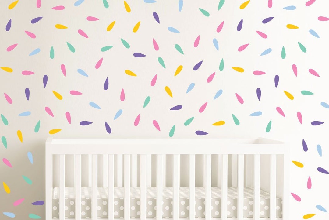 Colorful Teardrop Vinyl Wall Decals - Nursery Decor - Etsy