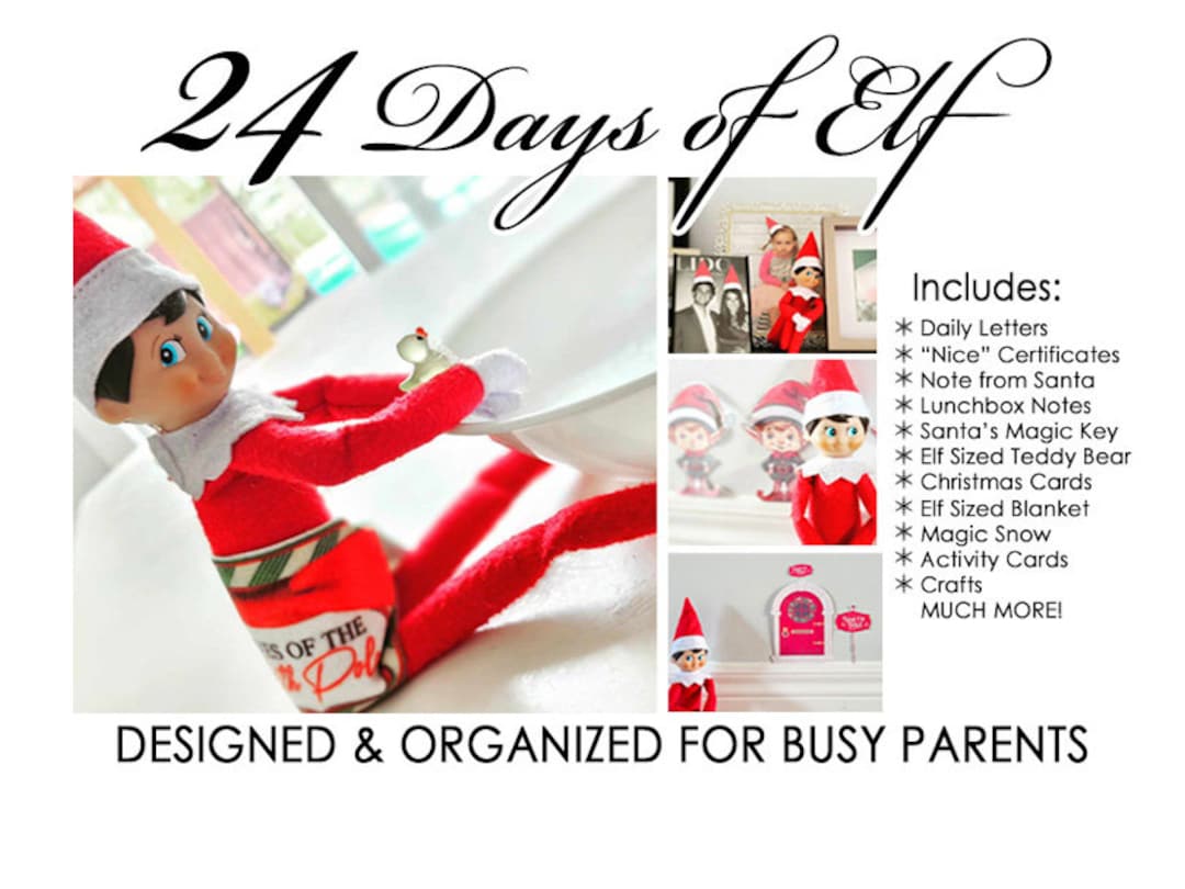 24 Days of Elf Elf on the Shelf Kit Elf Scene Elf Package - Etsy