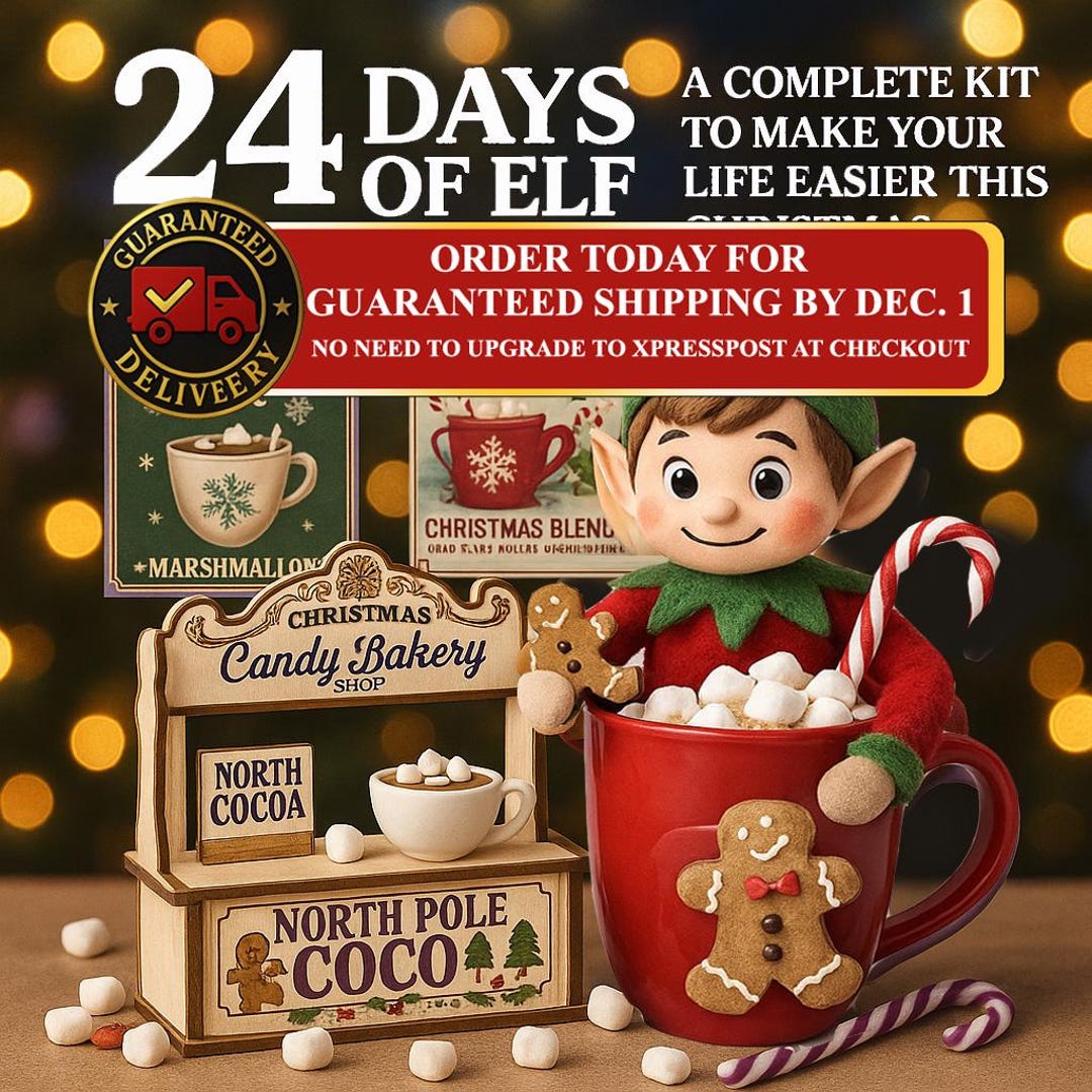 24 Days of Elf Kit | Christmas Elf Scenes + Letters | Stress-free ...